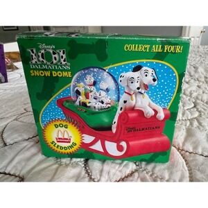 Disney | Toys | Disney 1 Dalmatians Snow Dome Mcdonalds Dog Sledding ...